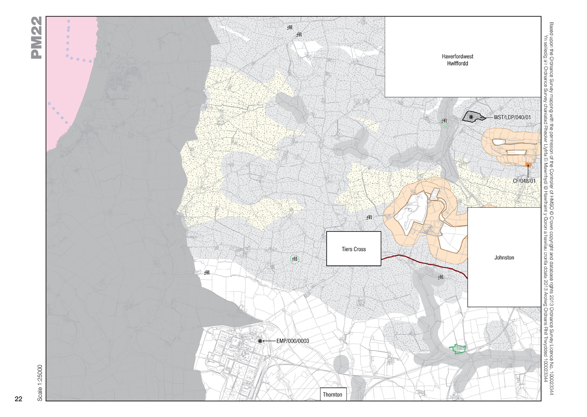 Adopted Local Development Plan - Proposal Map 22 - Pembrokeshire County ...